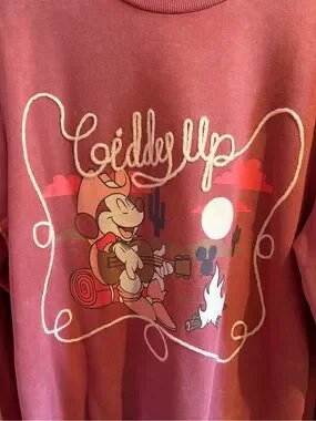Disney | Sweaters | Disney Cowboy Mickey Mouse Giddy Up Western Sweater ...